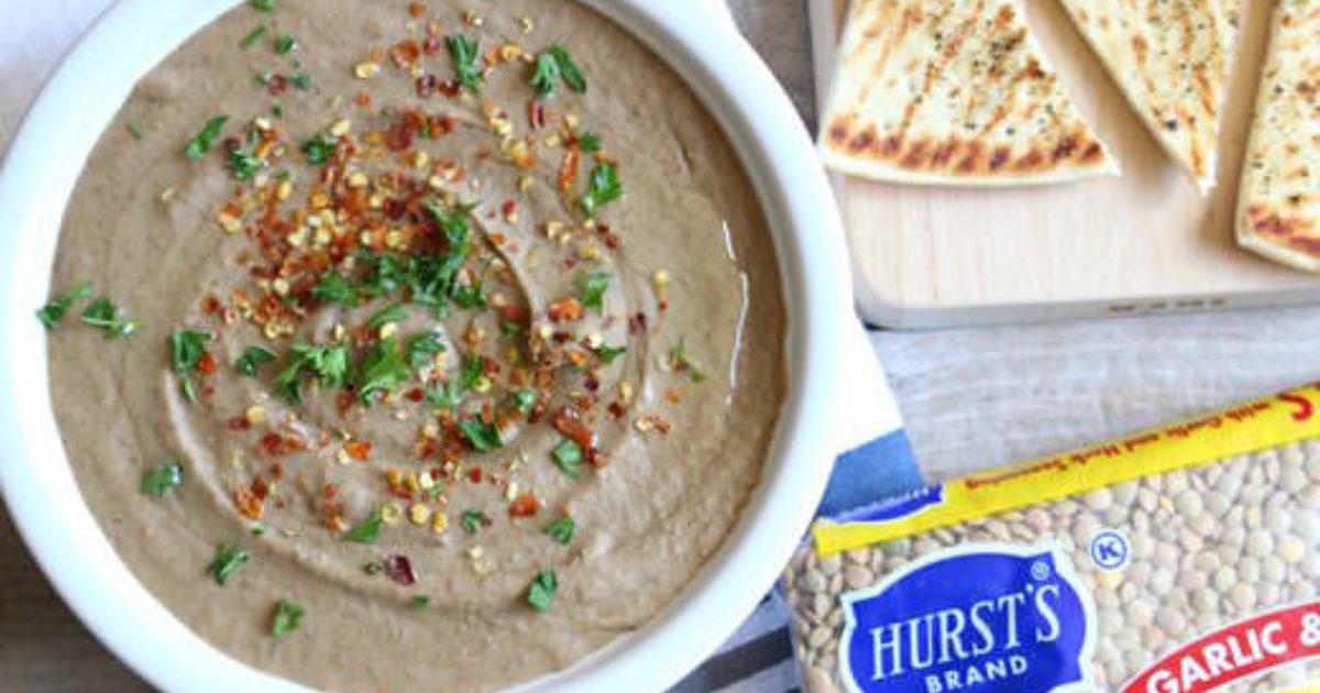 Slow Cooker Garlic Lentil Hummus | Hurst Beans